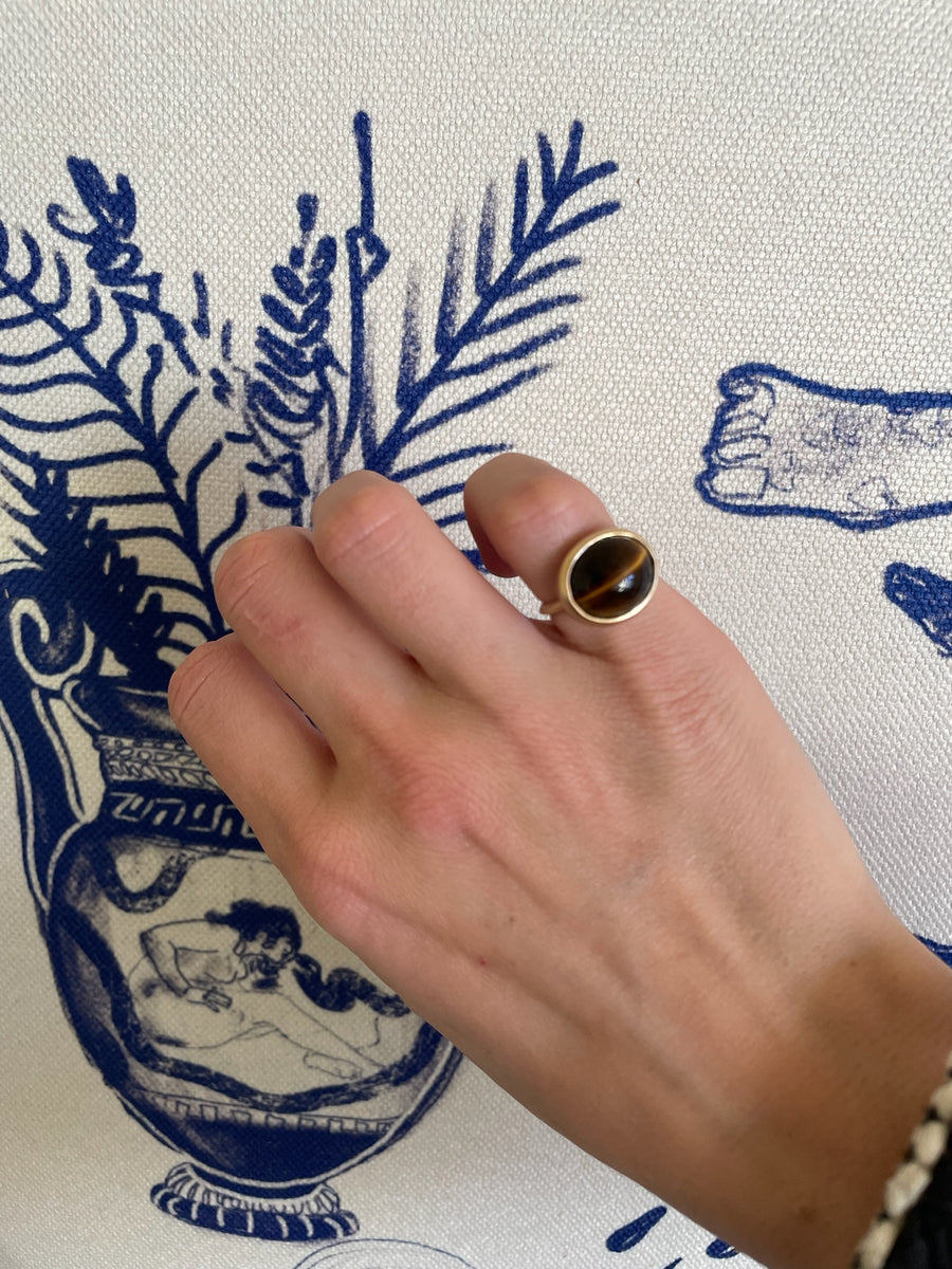 Tiger Stone Pinky Ring – Love Zoelle